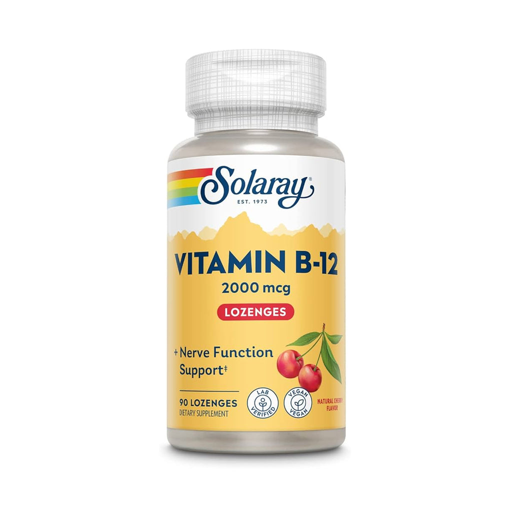 SOLARAY VIT B 12 2000 MCG 90 COMP SUBLINGUALES – Aloha Farmacia